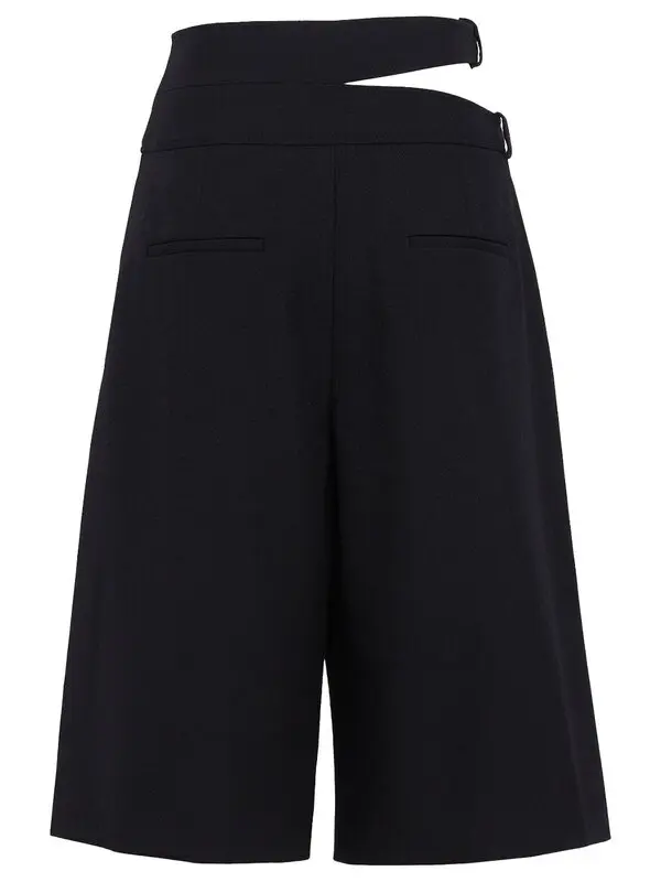 Chloé Double Belt Wool Bermudas