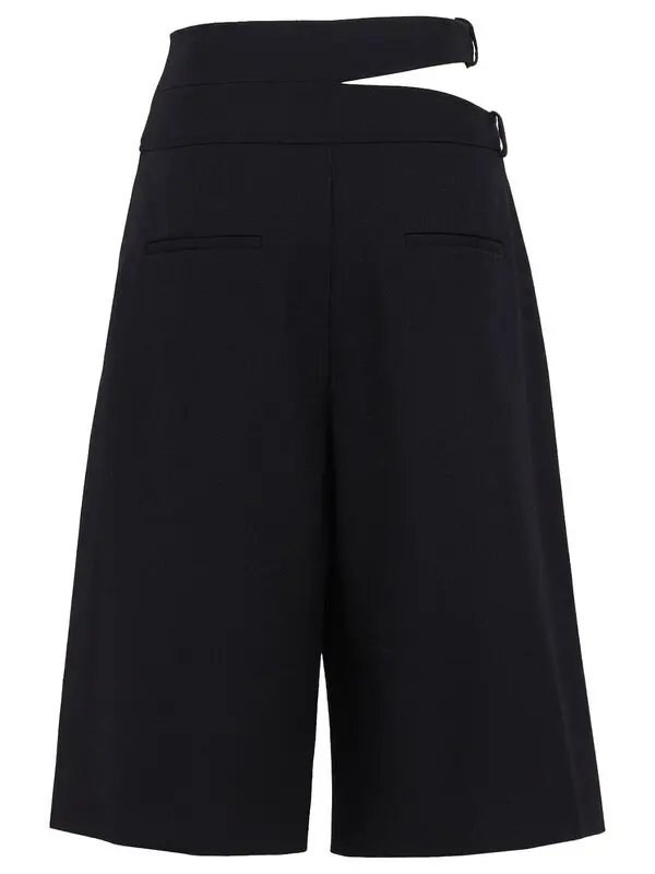 Chloé Double Belt Wool Bermudas