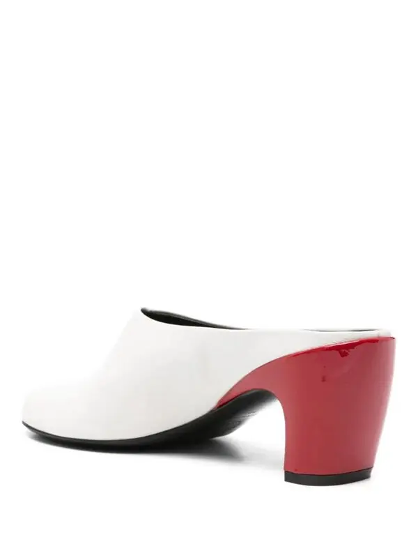 Dries Van Noten Leather Mules - White