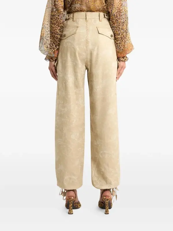 Etro Floral Jacquard Canvas Cargo Trousers