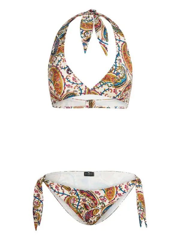 Etro Floral Paisley Triangle Bikini - Multicolor
