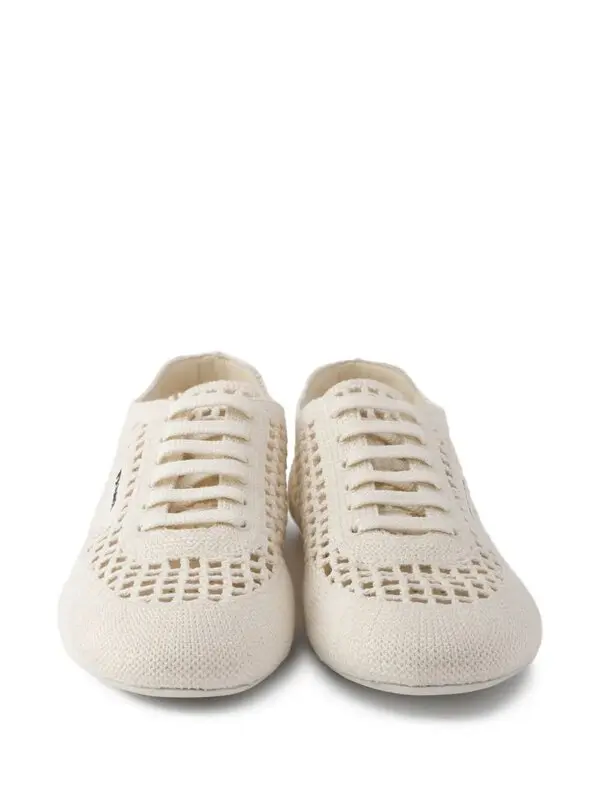 Prada Collapse Crochet Laced Sneakers