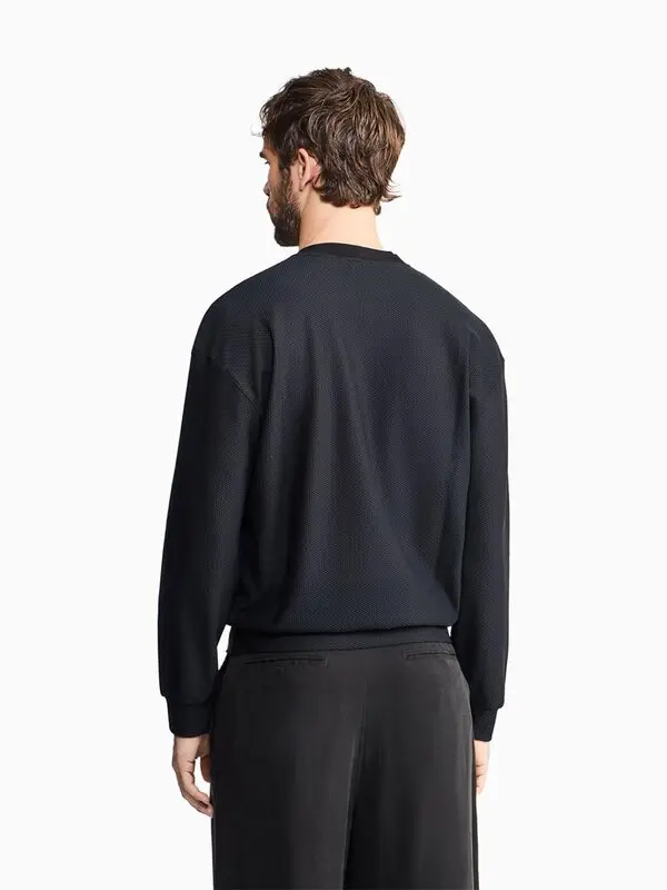 Giorgio Armani Technical Waffle Sweatshirt