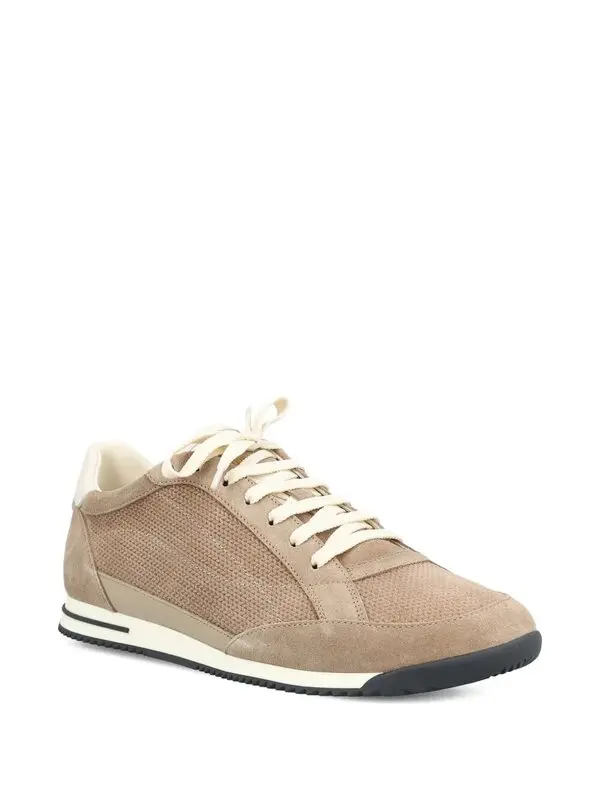 Brunello Cucinelli Suede Sneakers With Leather Inserts