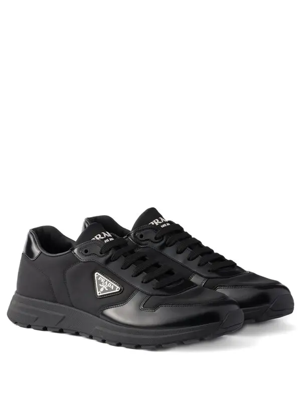 Prada Prax 01 Re-nylon And Brushed Leather Sneakers