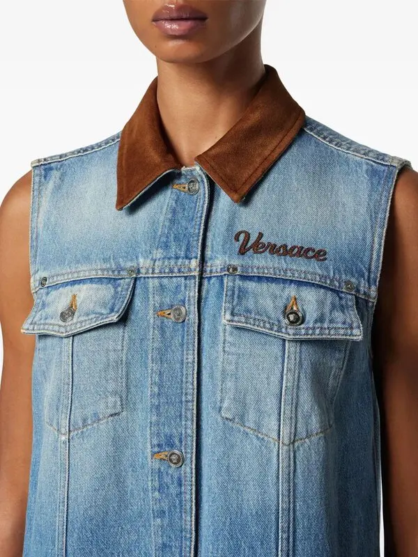 Versace Denim A-line Dress