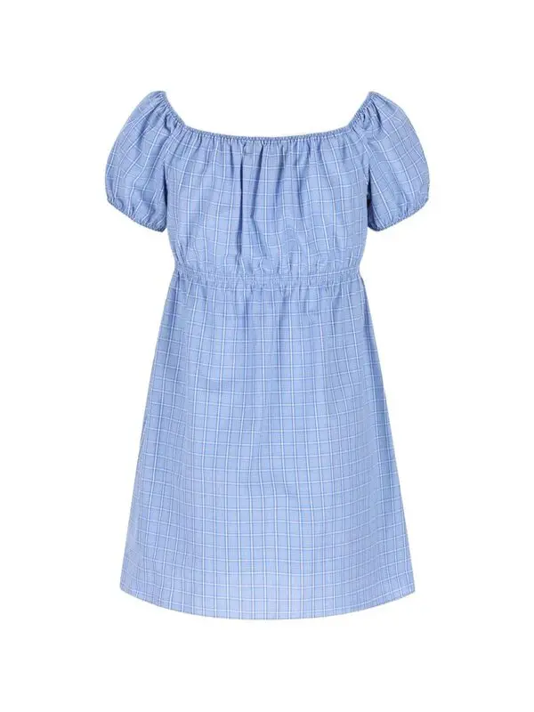 Miu Miu Plaid-pattern Popeline Mini Dress