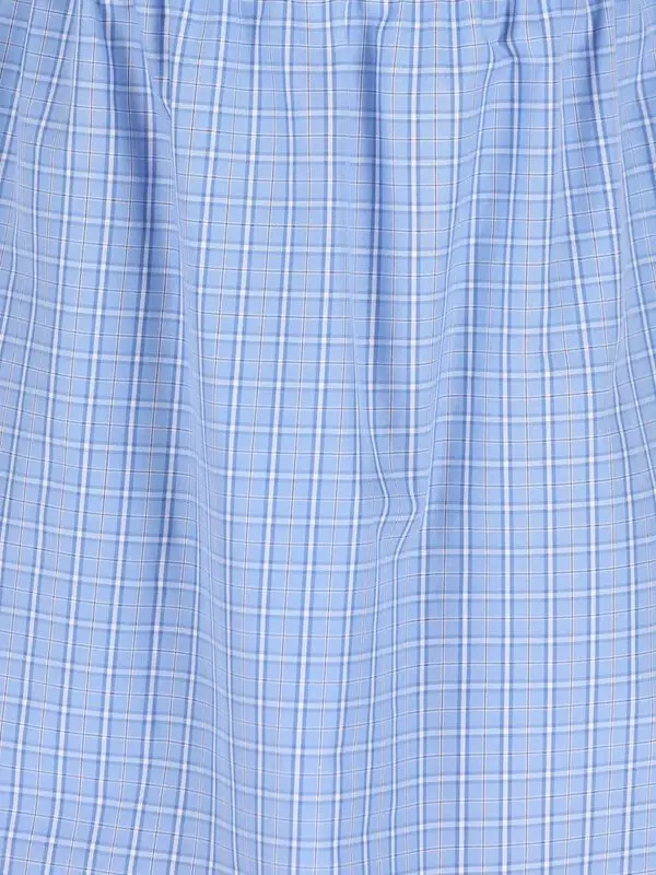 Miu Miu Plaid-pattern Popeline Mini Dress - Blue