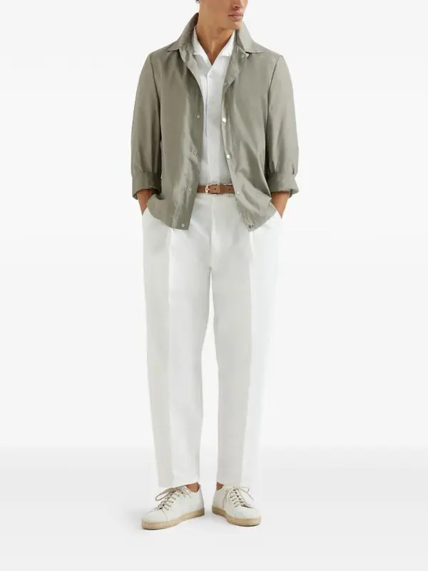 Brunello Cucinelli Bonded Silk Unlined Outerwear Jacket