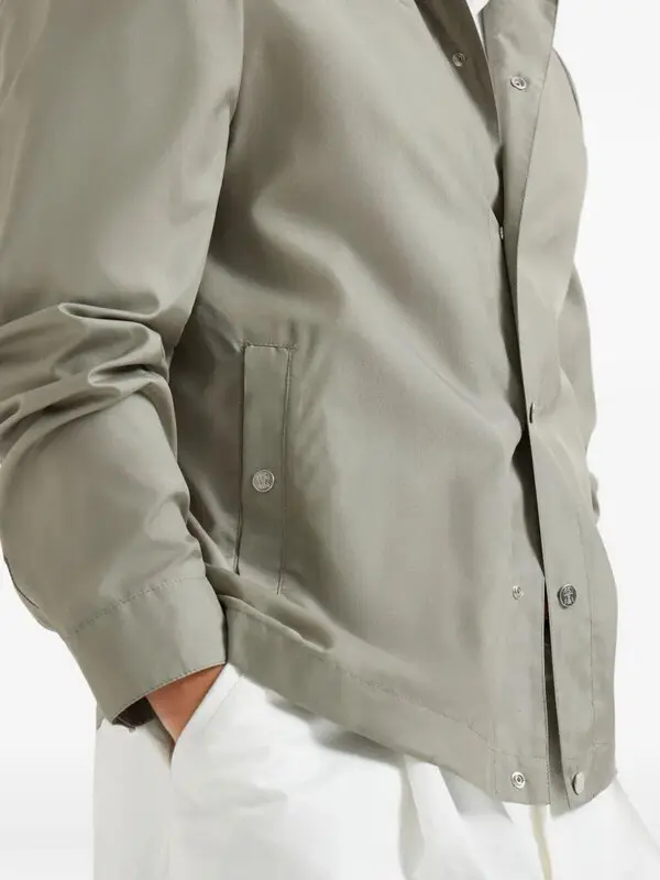 Brunello Cucinelli Bonded Silk Unlined Outerwear Jacket