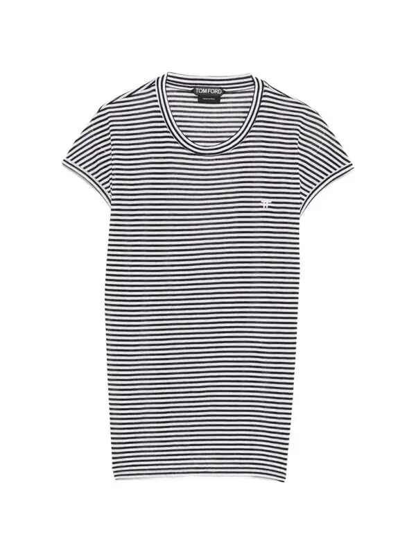 TOM FORD Striped Viscose T-shirt