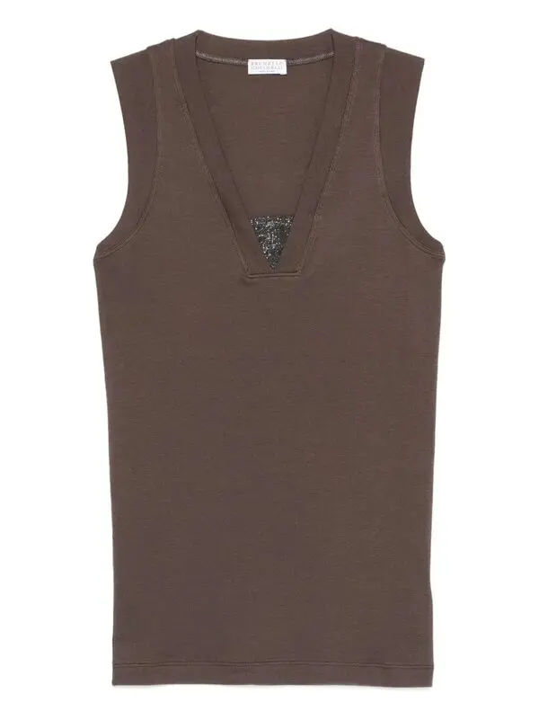 Brunello Cucinelli Stretch Cotton Tank Top