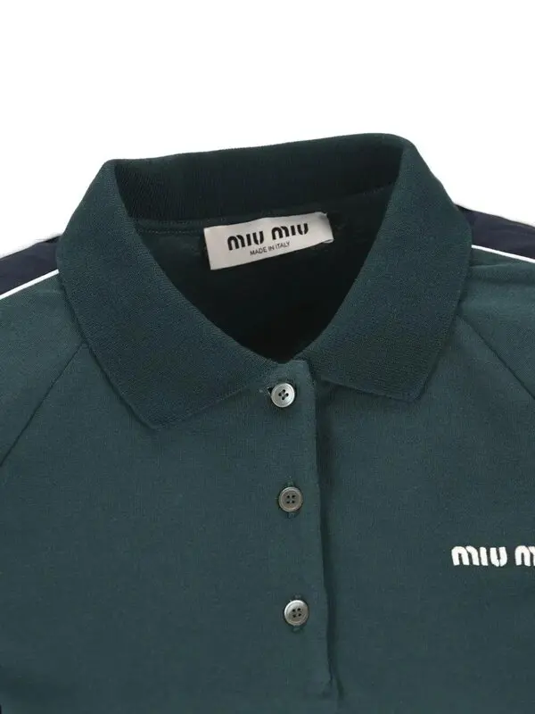 Miu Miu Two-tone Jersey Polo Shirt