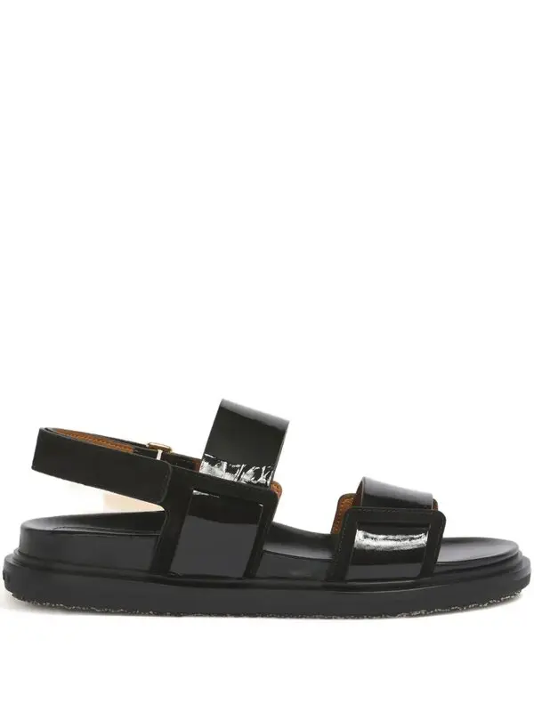 Marni Fussbett Double-strap Leather Sandals
