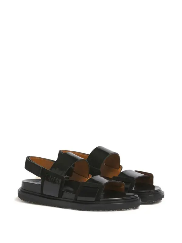 Marni Fussbett Double-strap Leather Sandals