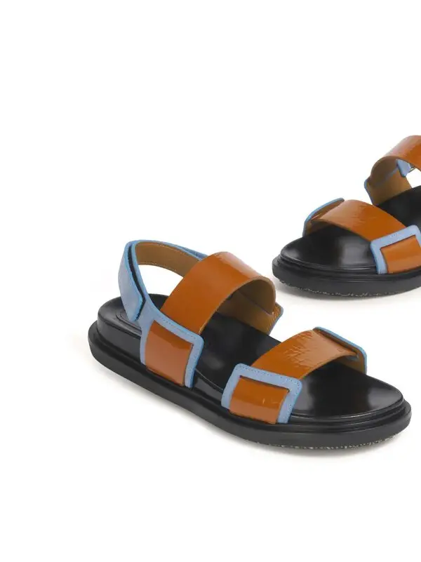 Marni Fussbett Double-strap Leather Sandals