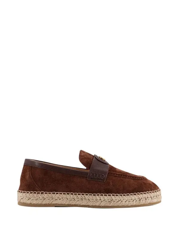 Valentino Garavani Vlogo Signature Suede Espadrillas - Brown