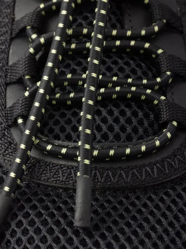 Prada Speedrock Leather And Mesh Fabric Sneakers - Black