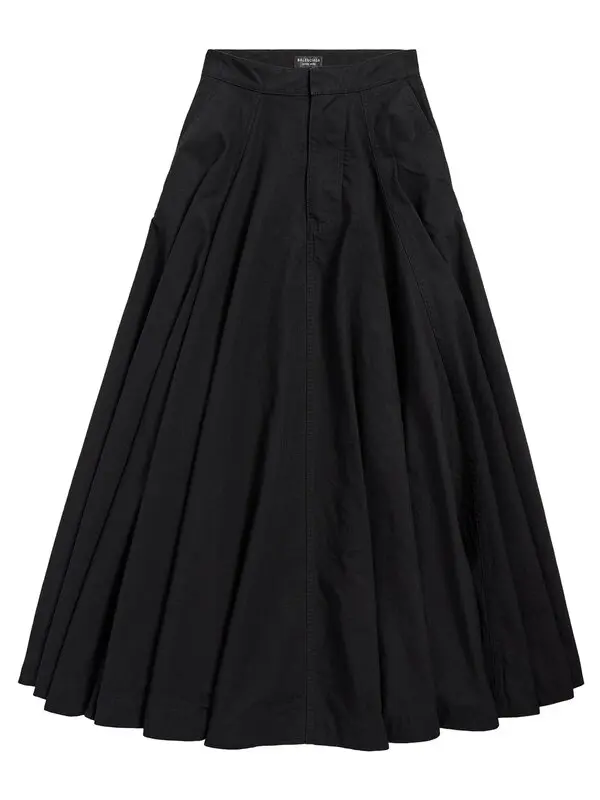 Balenciaga Godet Maxi Skirt - Black