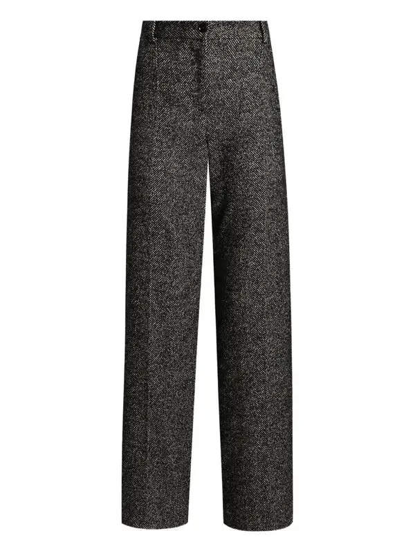 Dolce & Gabbana Wool Herringbone Trousers