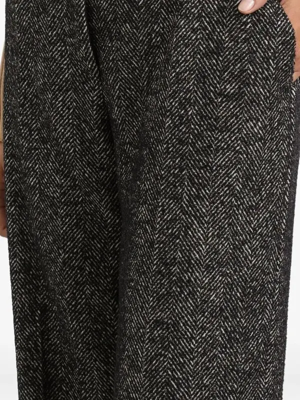 Dolce & Gabbana Wool Herringbone Trousers