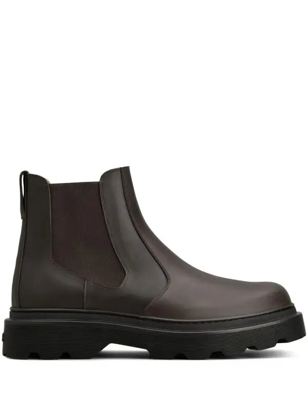 TOD'S Leather Chelsea Boots - Brown