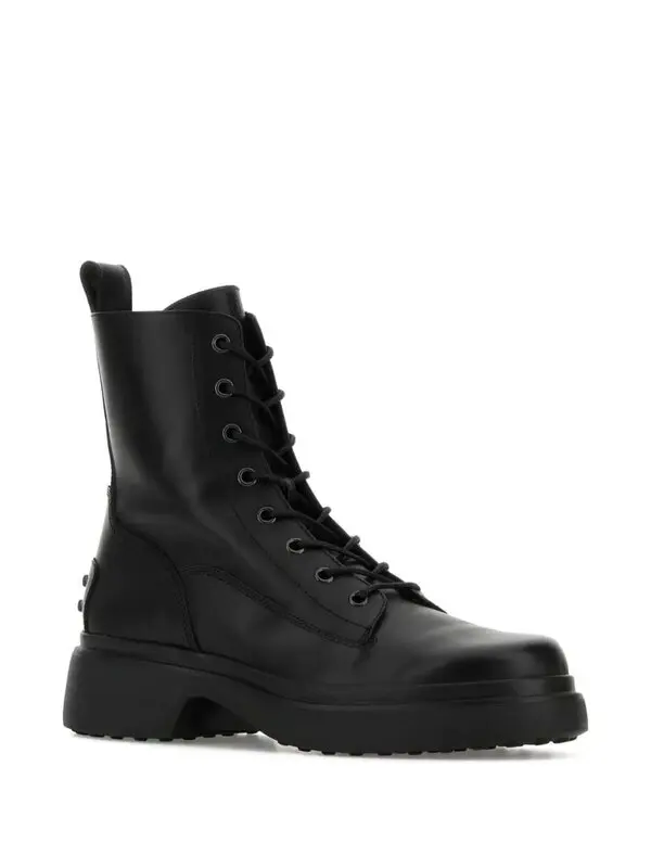 TOD'S Platform Leather Combat Boots