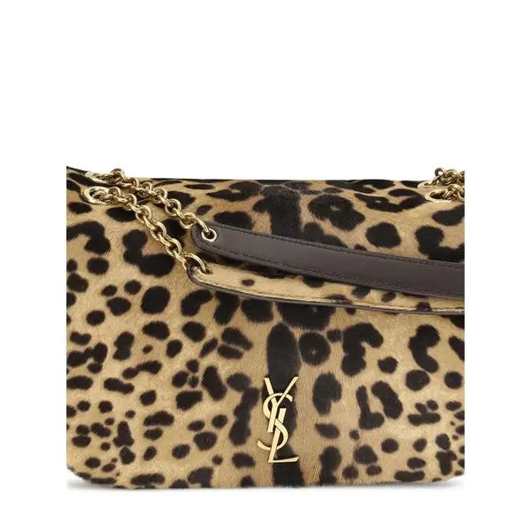 Saint Laurent Leopard Print Shoulder Bag