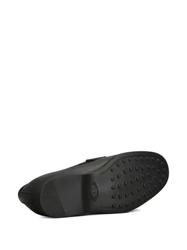 TOD'S Light 98l Leather Penny Loafers - Black