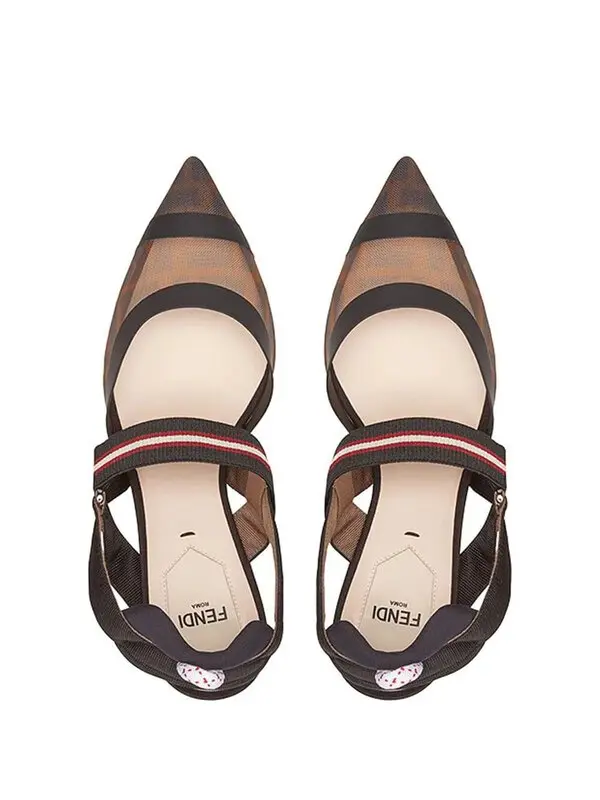 Fendi Tech Mesh Colibrì Slingbacks