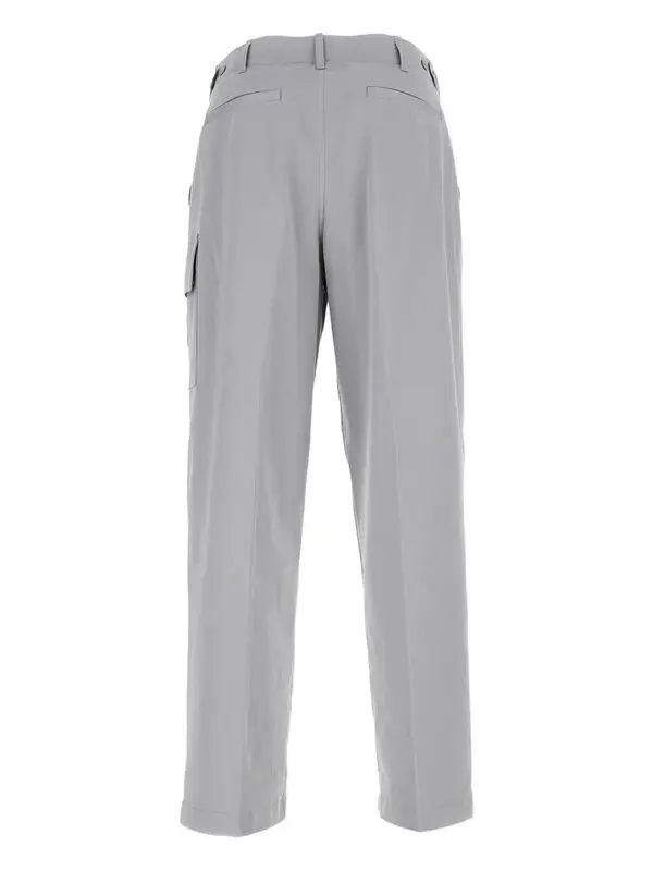 Fendi Gabardine Cargo Trousers With Large Patch Pocket - Gray
