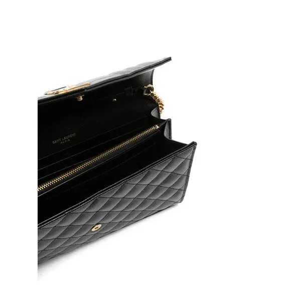 Saint Laurent Calf Leather Cross Body Bag - Black