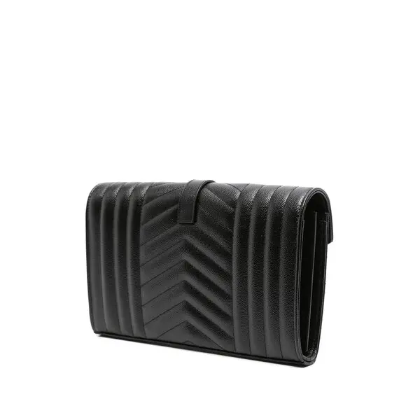 Saint Laurent Calf Leather Cross Body Bag - Black