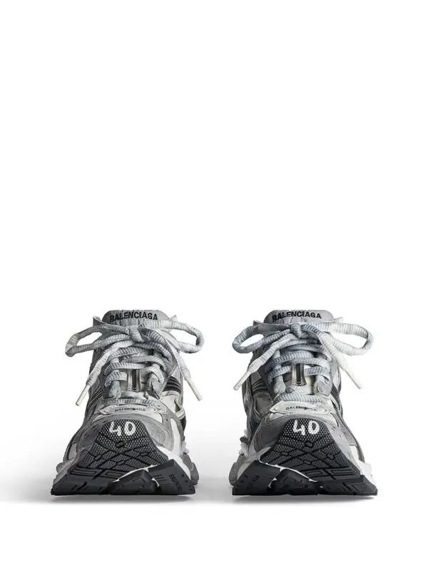 Balenciaga Nylon And Suede-like Fabric Runner Sneakers - Gray