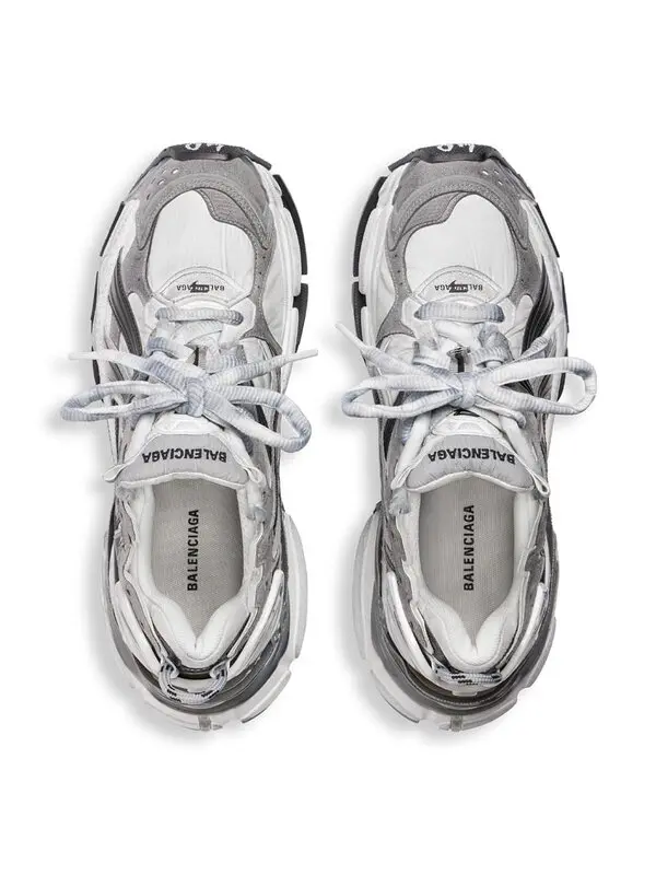 Balenciaga Nylon And Suede-like Fabric Runner Sneakers - Gray