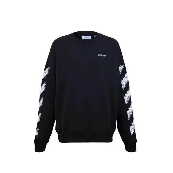 Off-White Pixel Diag Sweatshirt - Black