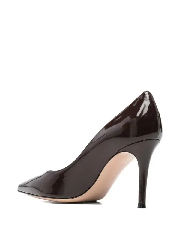 GIANVITO ROSSI Glossy Nappa Leather Pumps - Red