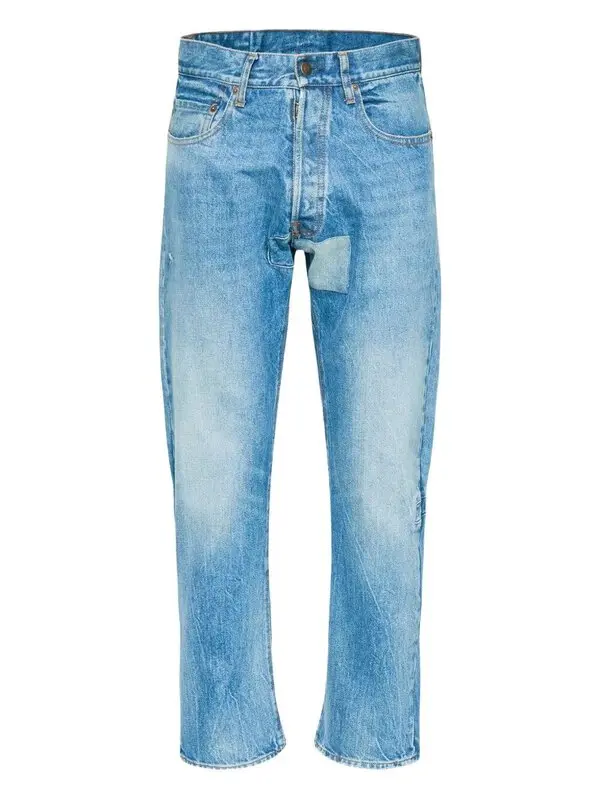 MAISON MARGIELA Cotton Denim Trousers - Blue