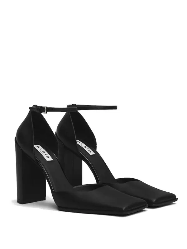 Alaïa Square D`orsay Leather Pumps - Black