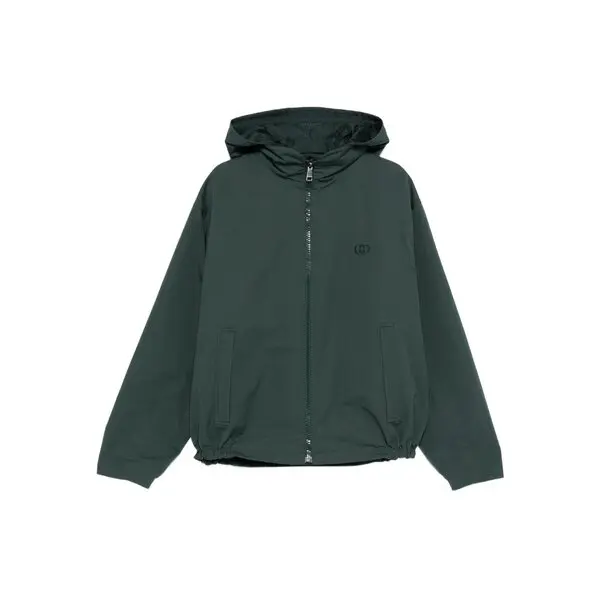 Gucci Cotton Hooded Zip Up Jacket - Green