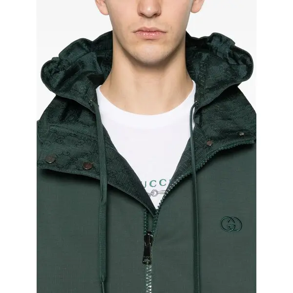 Gucci Cotton Hooded Zip Up Jacket