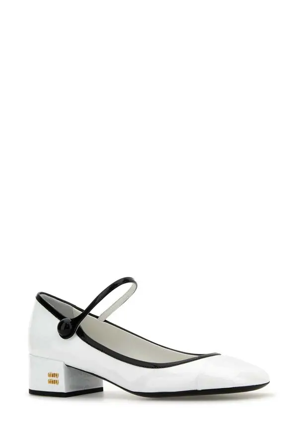 Miu Miu Leather Pumps - White