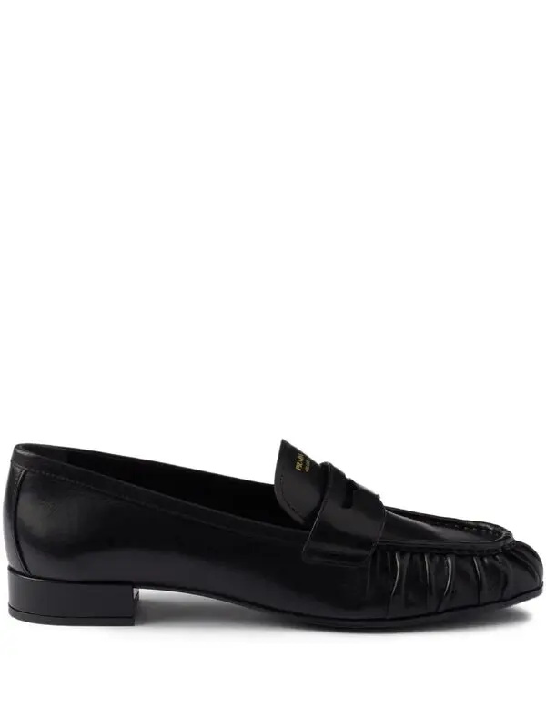 Prada Leather Penny Loafers