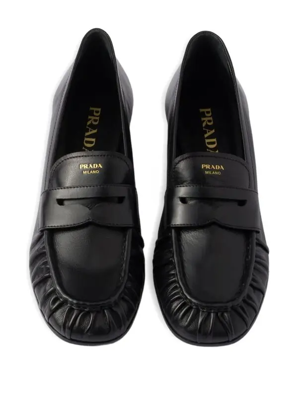 Prada Leather Penny Loafers