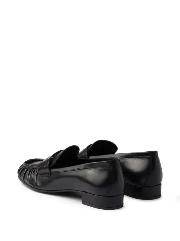 Prada Leather Penny Loafers