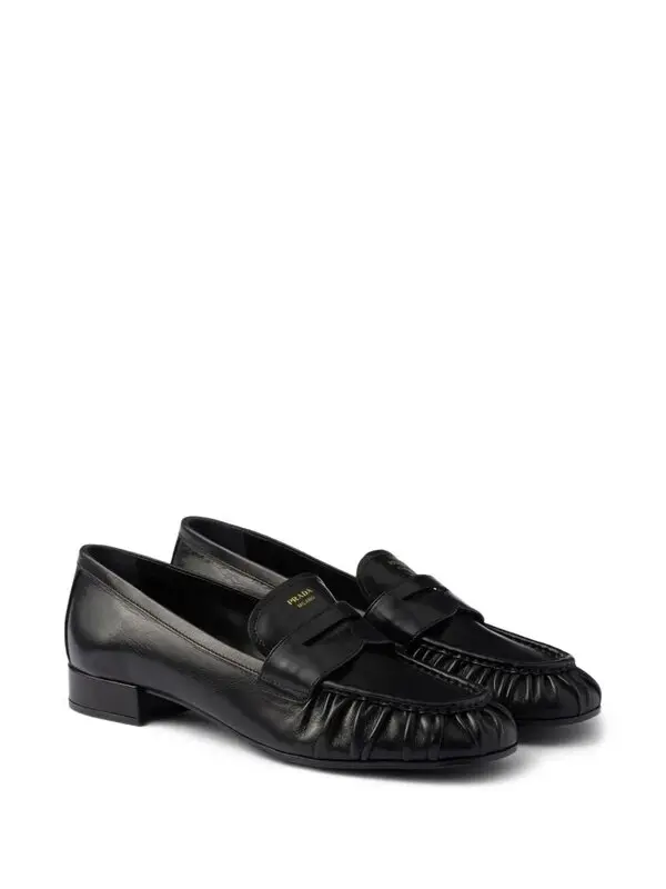 Prada Leather Penny Loafers