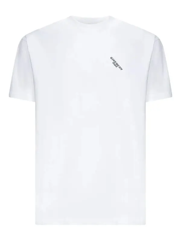 Givenchy Logo Print Regular Fit Cotton T-shirt - White