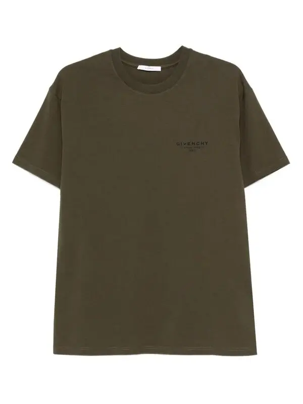 Givenchy Cotton T-shirt With Stamp Print - Green