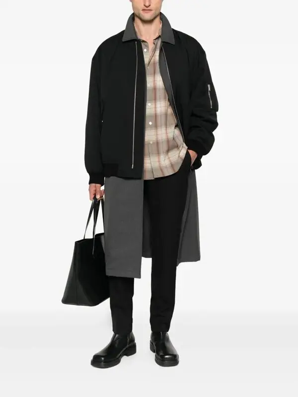 Prada Straight Leg Wool Trousers - Black