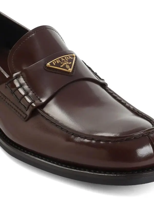 Prada Brushed Leather Loafers